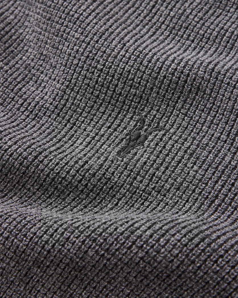 Aspen Waffle Texture Crew Neck Ramskull Jumper MONUMENT GREY | ALLSAINTS